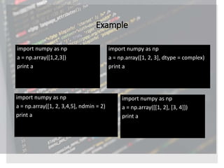 Introduction to numpy | PPT