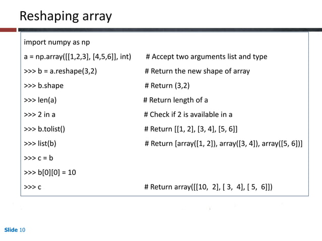 Introduction to numpy Session 1 | PPTX | Programming Languages | Computing