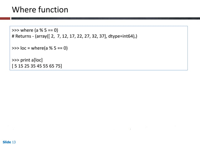 Introduction to numpy Session 1 | PPTX | Programming Languages | Computing
