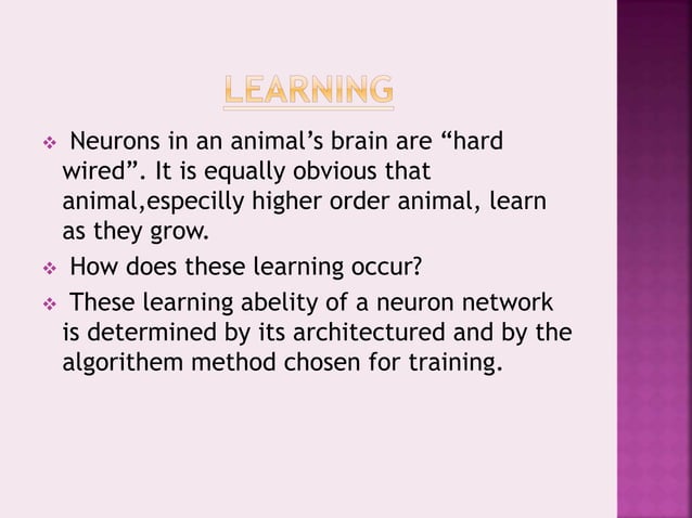 INTRODUCTION TO NEURAL NETWORKS | PPTX | Computer Networking | Computing