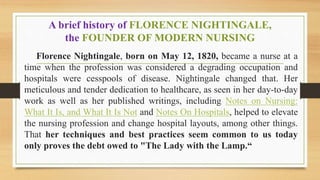 Introduction, Definition of Nursing and Role and Functions of Nurse | PPTX