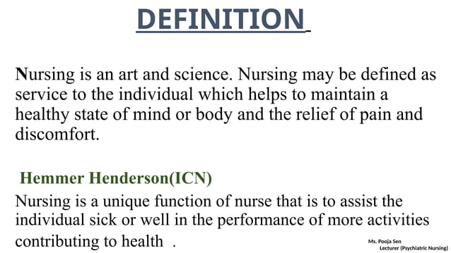 Introduction to nursing & Definition of nursing.pptx