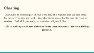 Introduction to nursing for certified nursing assistants ch 1 4 | PPTX