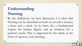 Introduction to nursing including definition in english | PPTX