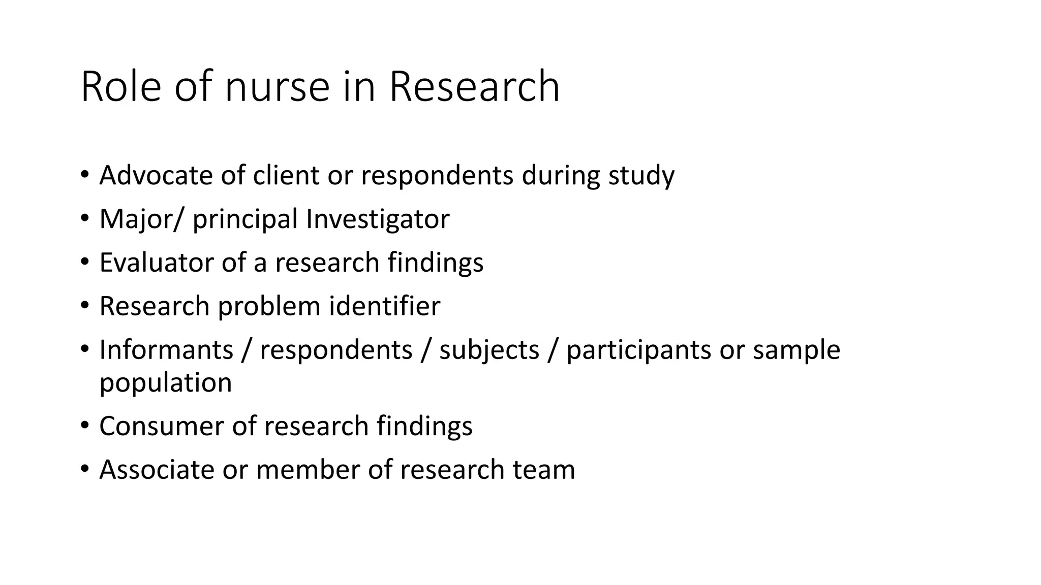 Introduction to nursing research | PPTX
