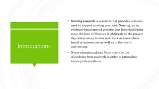 Introduction to Nursing Research0.pptx | Parenting Babies and Toddlers ...