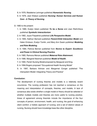 Introduction to nursing theories | PDF