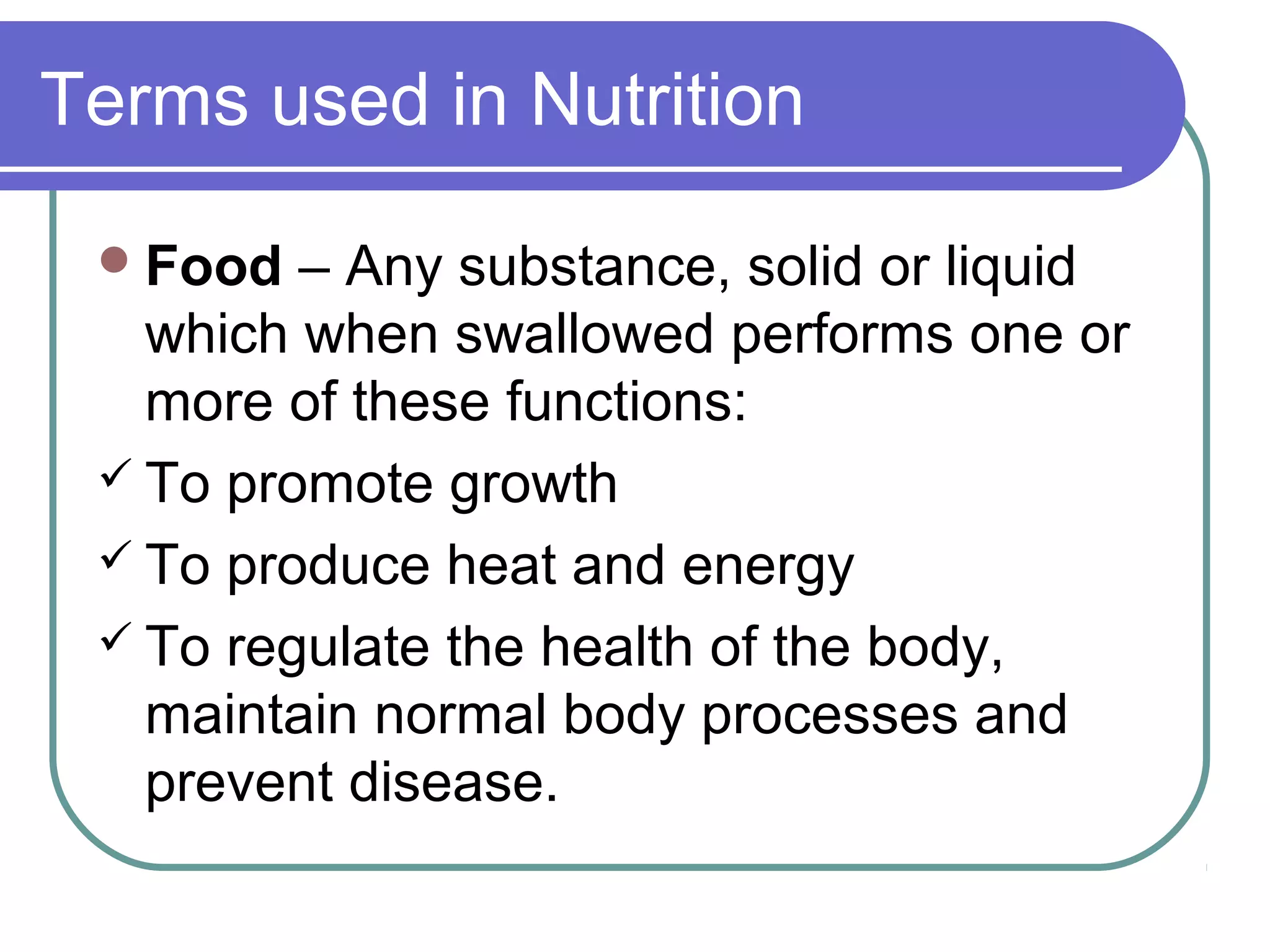 Principles of nutrition | PPT