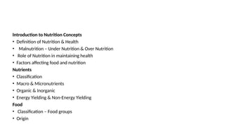 INTRODUCTION TO NUTRITION II SEM B.SC NURSING.pptx