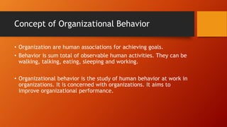 Introduction to Organizational Behavior and Organizational Relation | PPTX