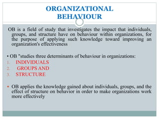 Introduction to OB | PPTX