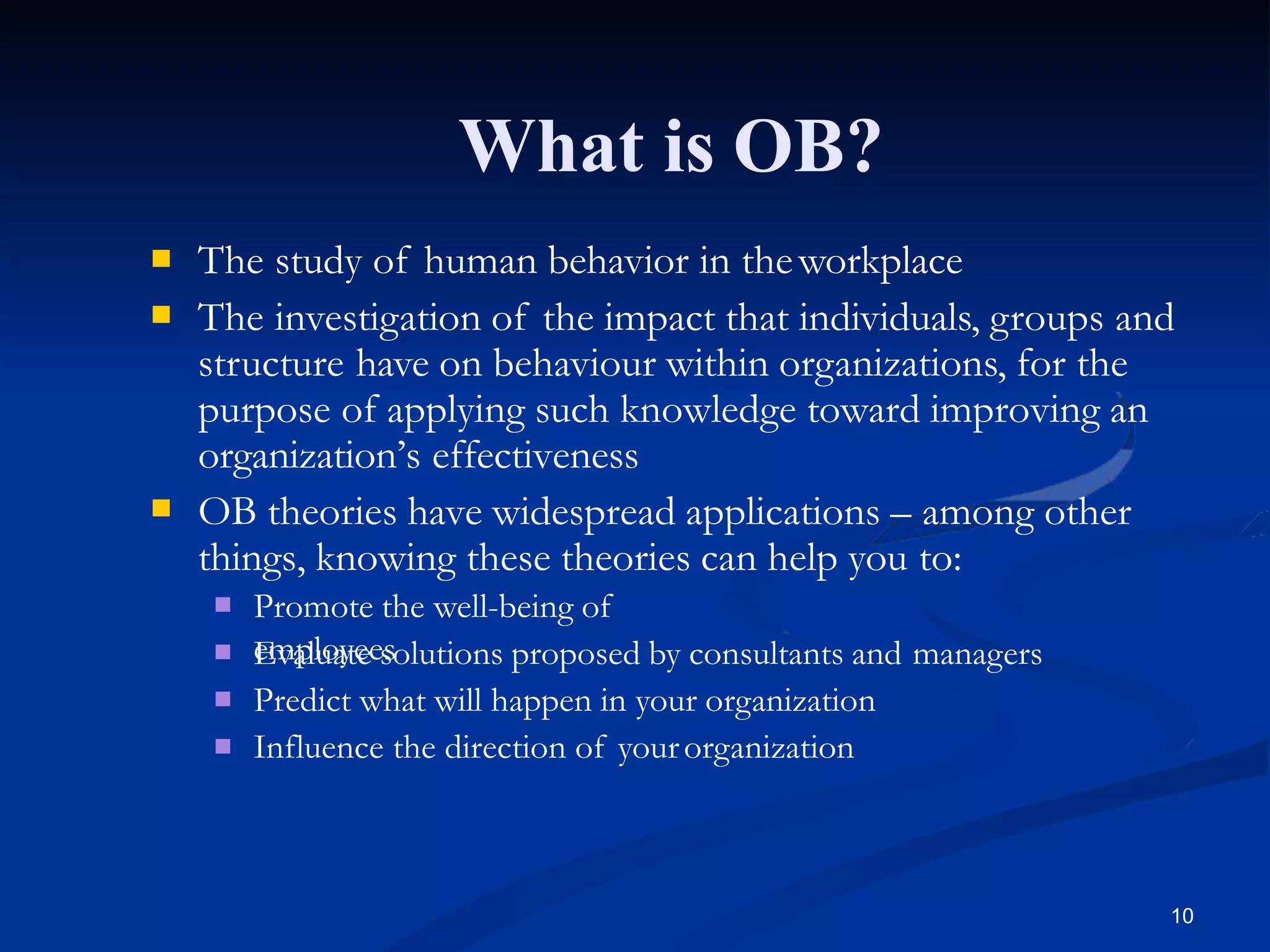 Organizational Behaviour | PPTX