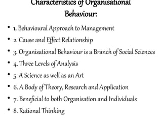 introduction to OB organization behavior | PPT