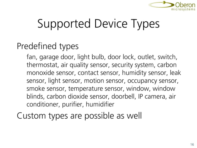 Introduction to Oberon HomeKit SDKs | PPT