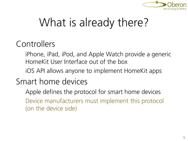 Introduction to Oberon HomeKit SDKs | PPT