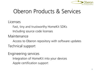 Introduction to Oberon HomeKit SDKs | PPT