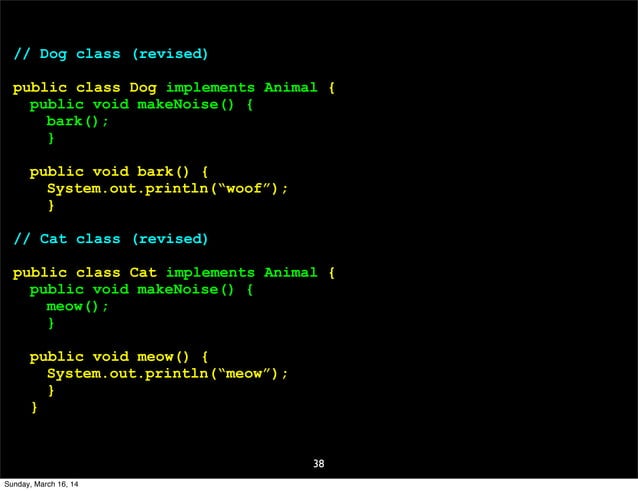 Introduction to Object-Oriented Programming & Design Principles (TCF 2014) | PPT