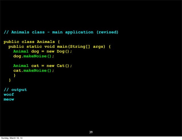 Introduction to Object-Oriented Programming & Design Principles (TCF 2014) | PPT