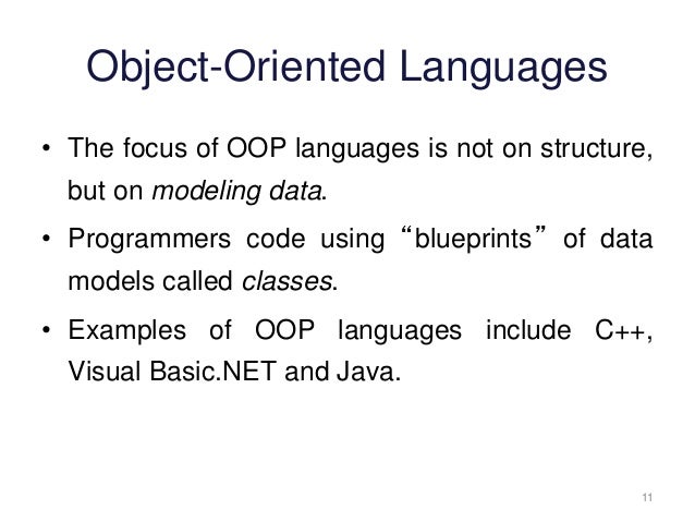 Introduction To Object Oriented Programming