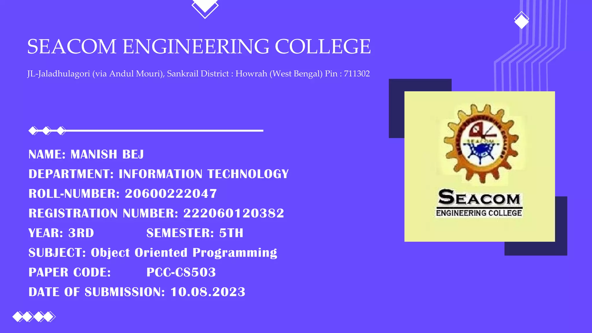 Introduction to Object Oriented Programming.pdf Introduction to Object Oriented Programming.pdf