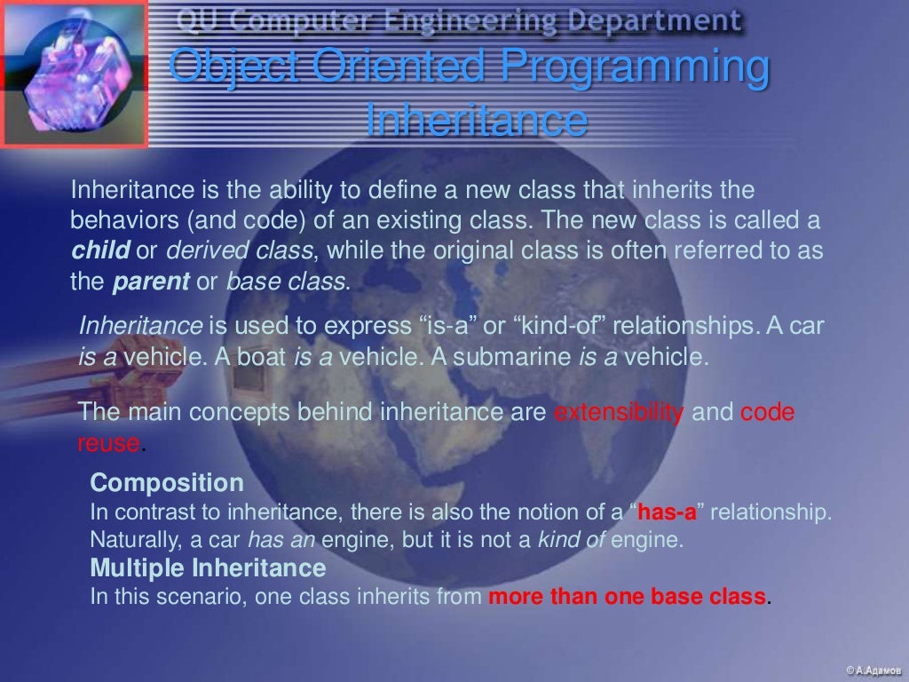 Introduction To Object Oriented Programming