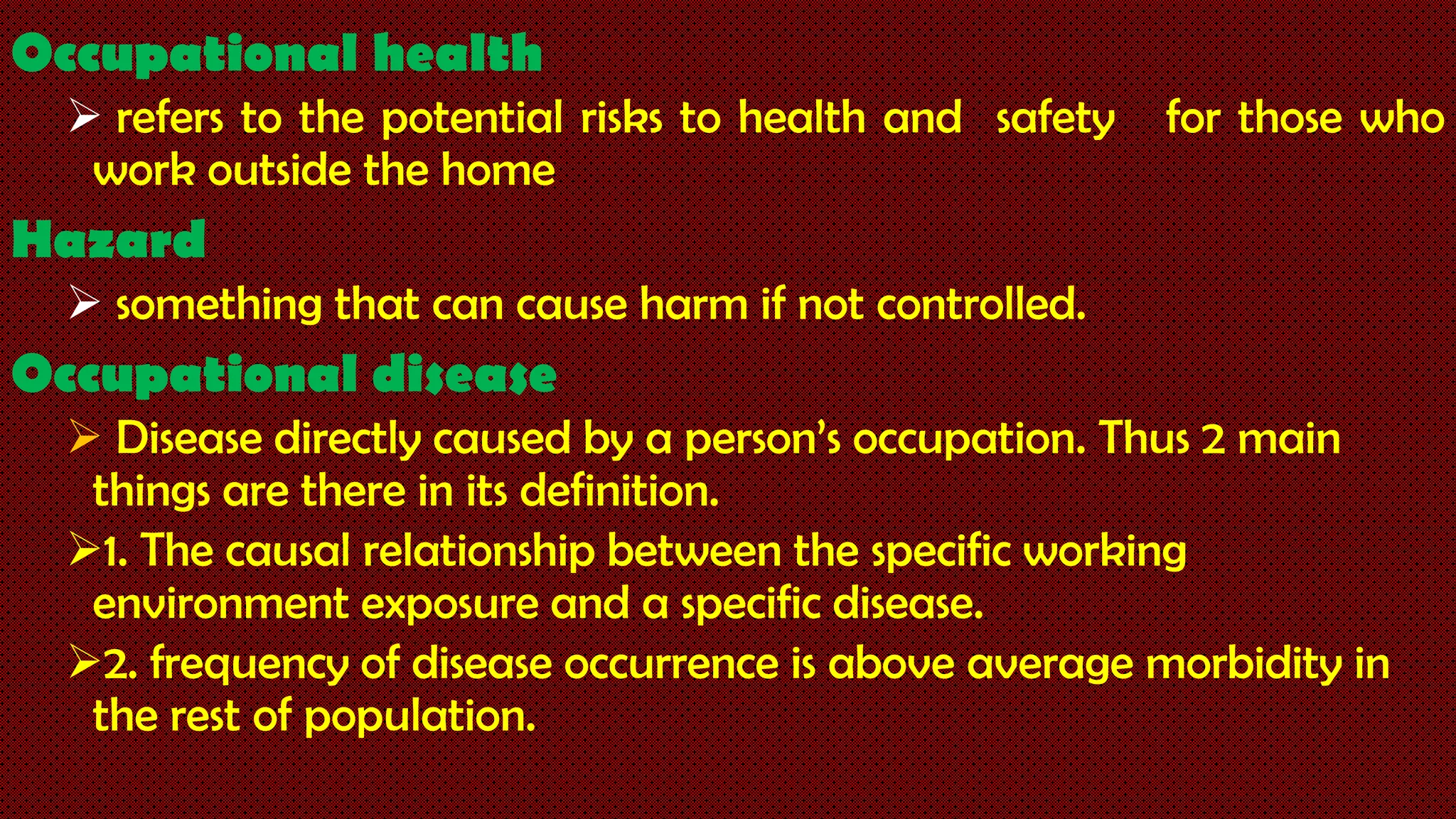 Introduction to occupational diseases | PPTX