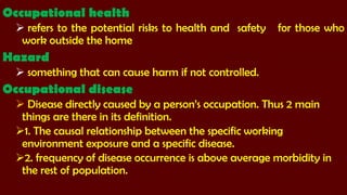 Introduction to occupational diseases | PPTX