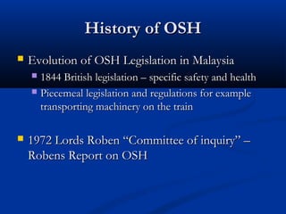 Introduction to occupational safety and health | PPT