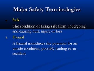 Introduction to occupational safety and health | PPT