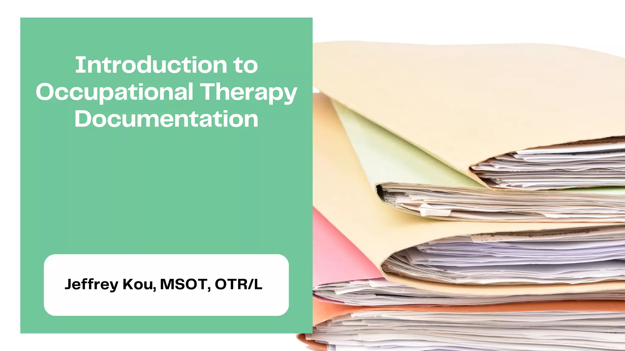 Introduction to Occupational Therapy Documentation | PDF