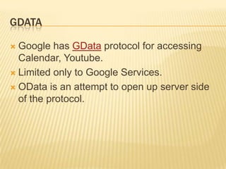 Introduction to o data | PPT