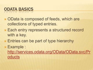 Introduction to o data | PPT