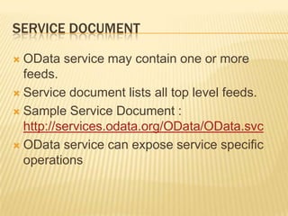 Introduction to o data | PPT