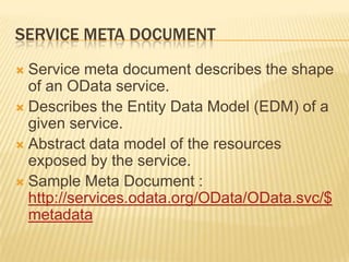Introduction to o data | PPT