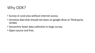 Introduction to odk | PPTX | Computing | Technology & Computing