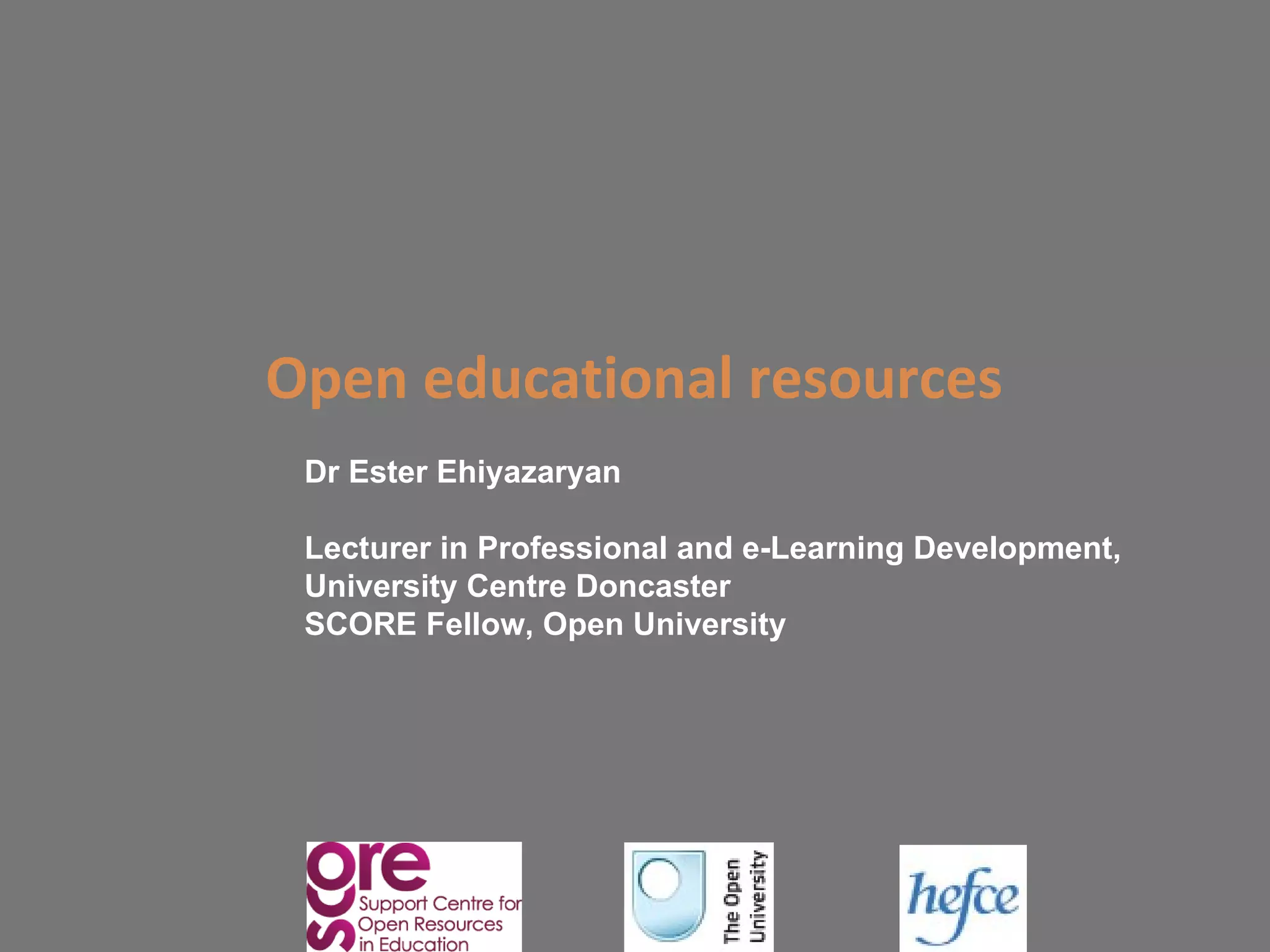 Introduction to OER | PPT | Education