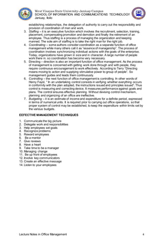 Introduction to office management | DOCX