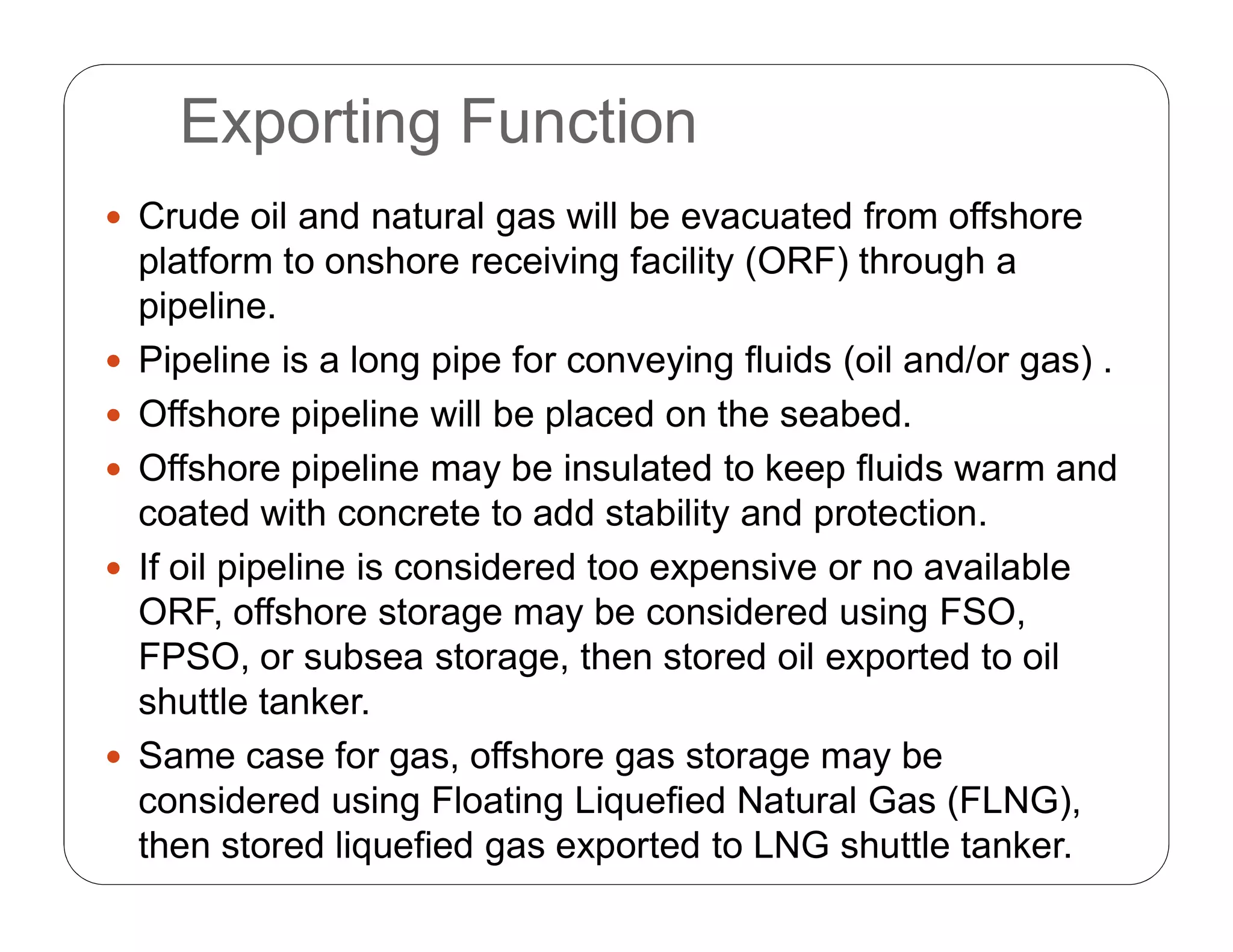 Introduction to Offshore Oil and Gas Surface Facilities | PDF