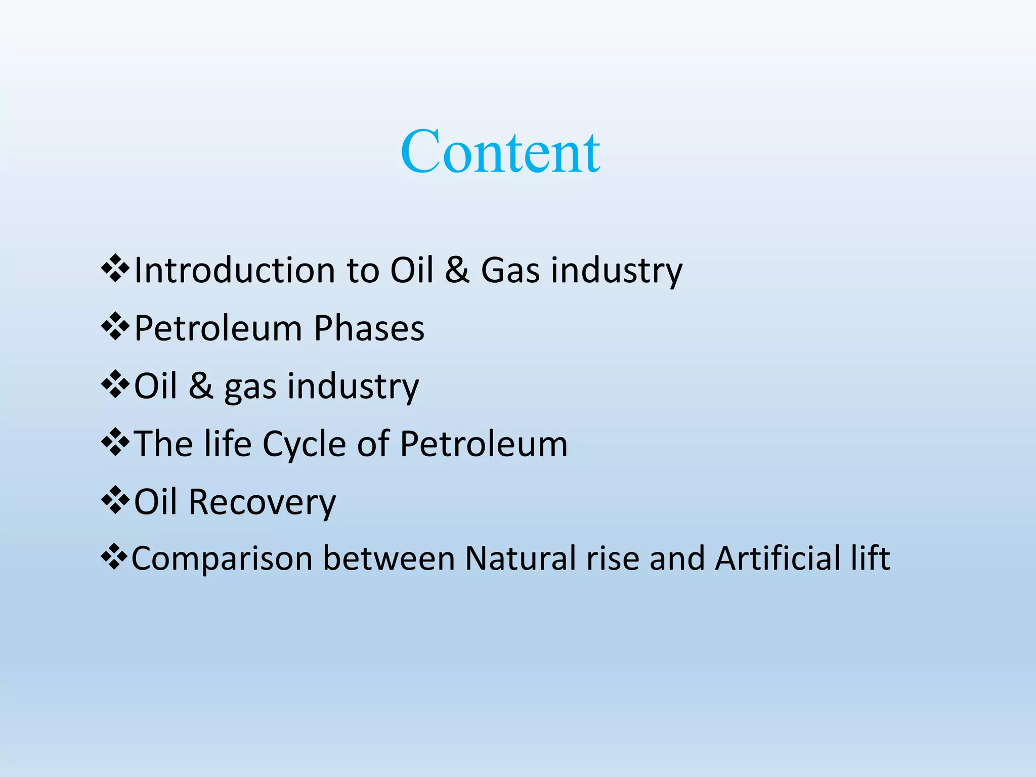 Introduction to oil and gas industry | PPTX