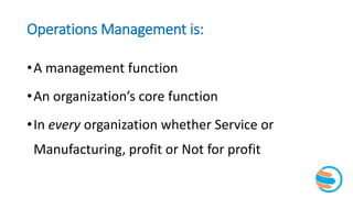 Introduction to operational management | PPT