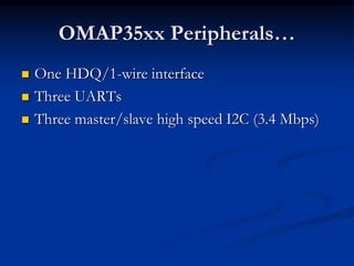 Introduction to OMAP 35x Platform engineering topic | PPT