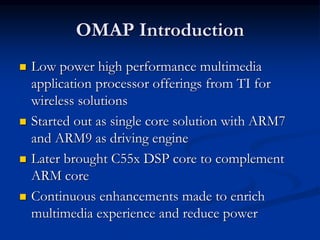 Introduction to OMAP 35x Platform engineering topic | PPT