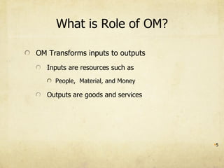 Introduction to om demo | PPT
