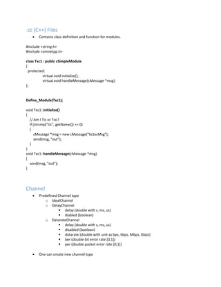Introduction to OMNeT++ | PDF | Computer Networking | Computing