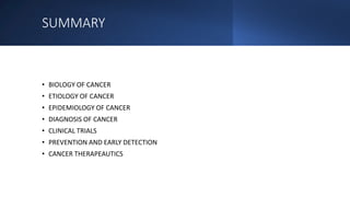 Introduction to oncology | PPTX