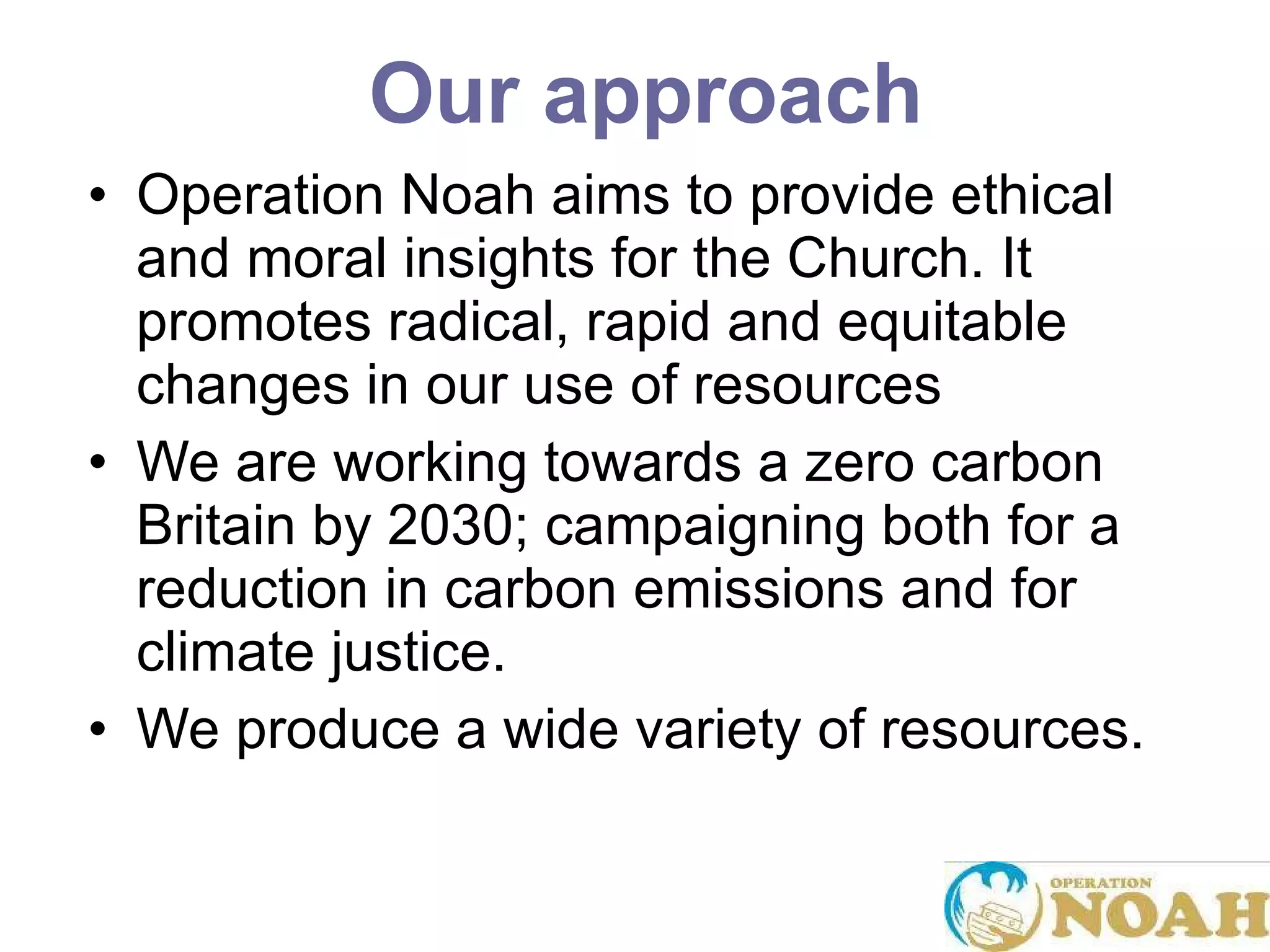 Introduction to Operation Noah | PPT | Non-Profit Organizations ...