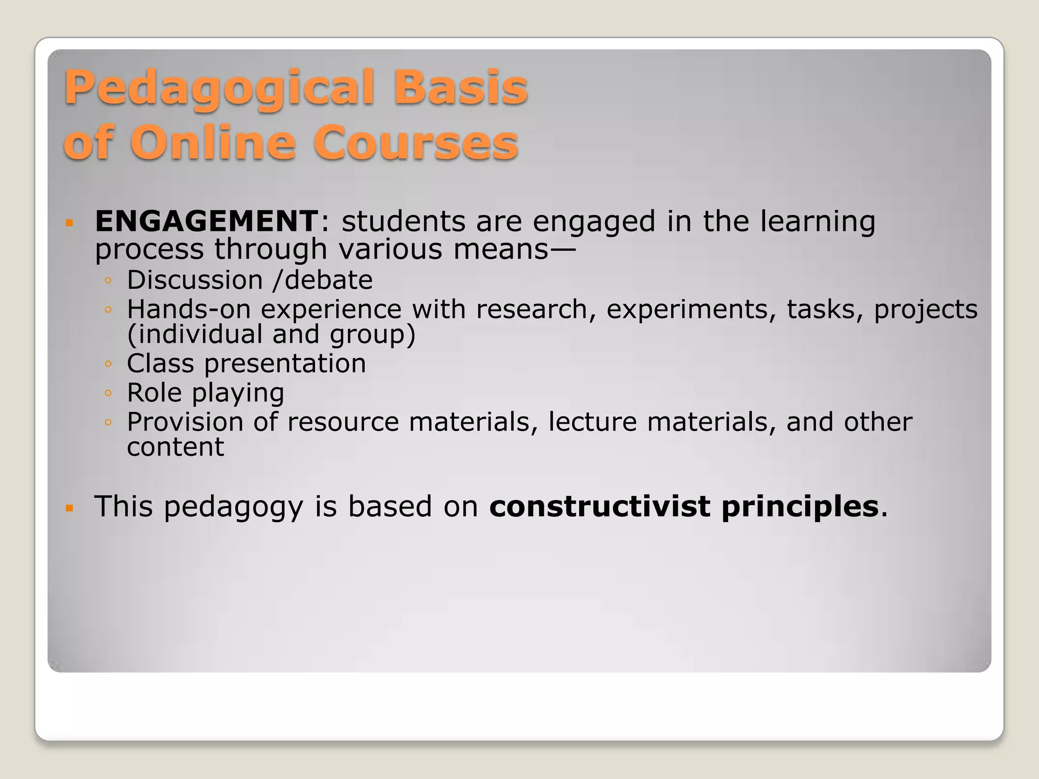 Introduction to online courses | PPTX