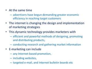 Introduction to Online/Electronic Marketing | PPT