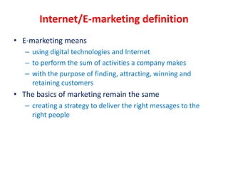 Introduction to Online/Electronic Marketing | PDF