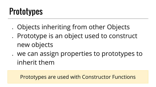 Introduction to Object Oriented Javascript | PPT